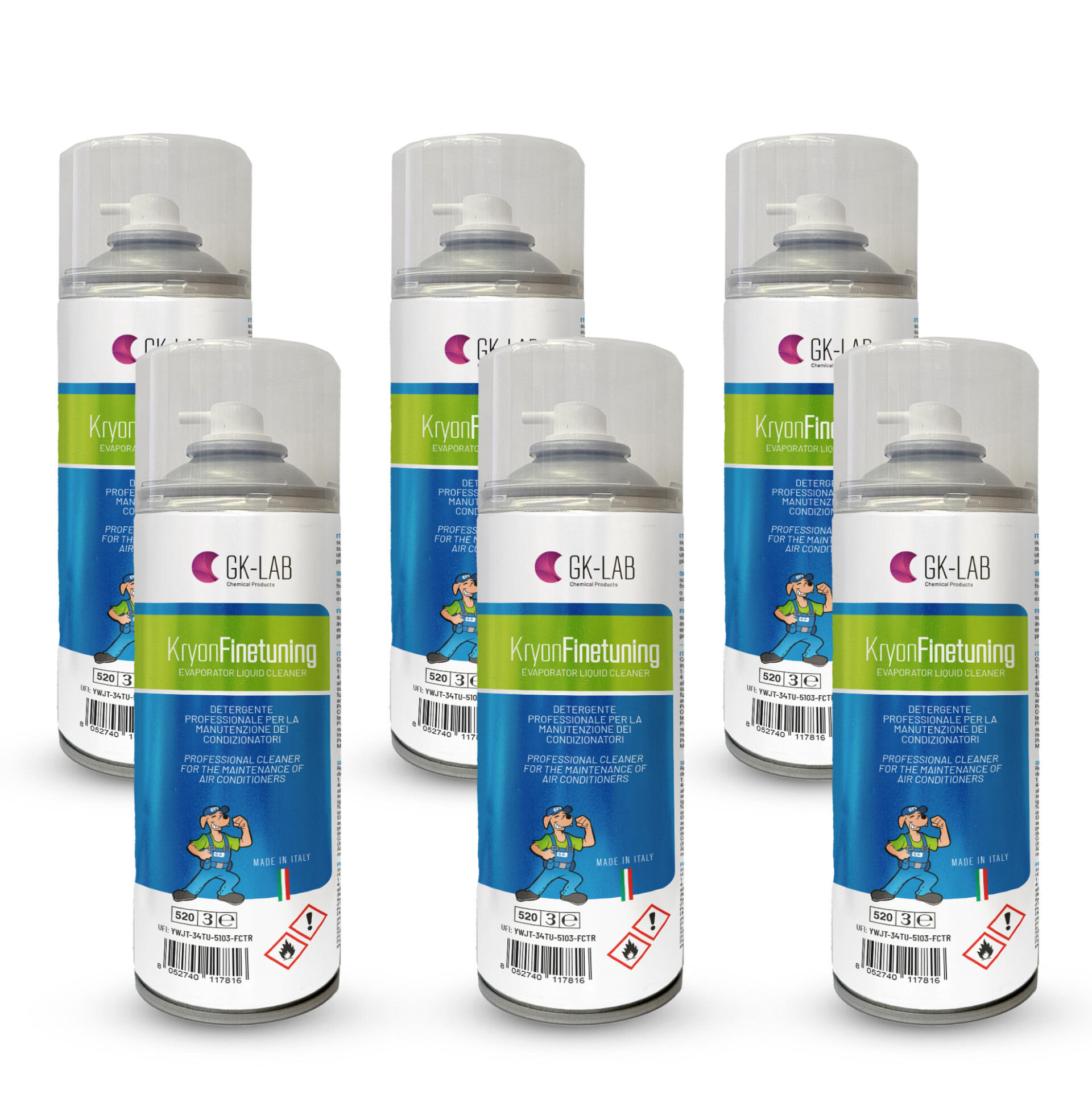 GK-Lab Kryon FineTuning non-foaming sanitizing aerosol cleaner