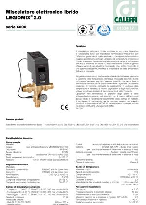 LEGIOMIX®, miscelatore elettronico Caleffi antilegionella